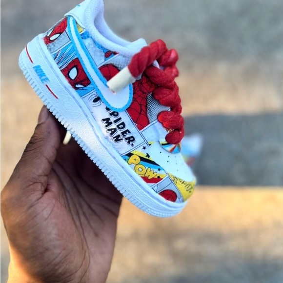Shoes | Custom Air Force 1s Spiderman | Poshmark